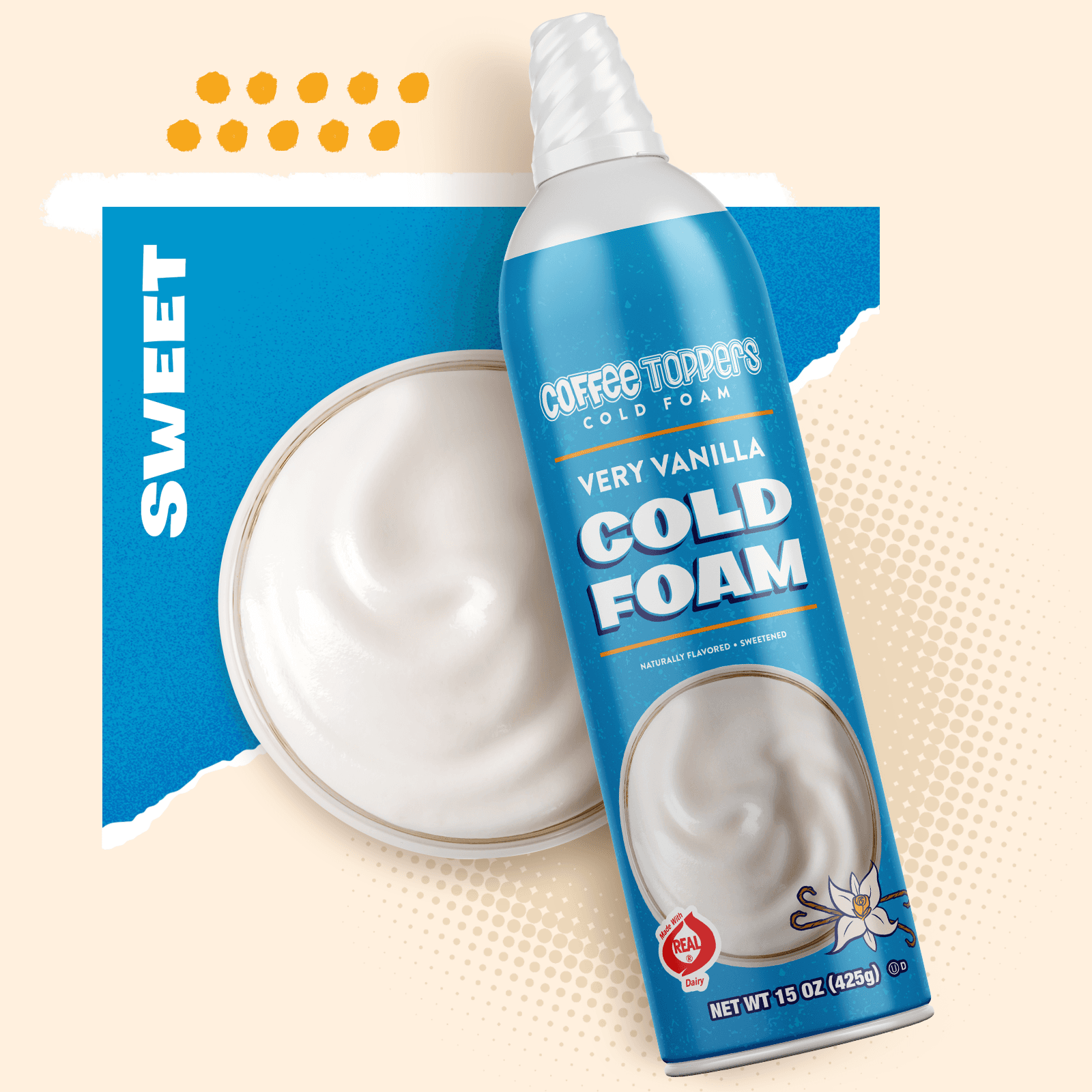 Coffee Toppers | Foam coffee cream toppers for lattes, mochas, sodas ...