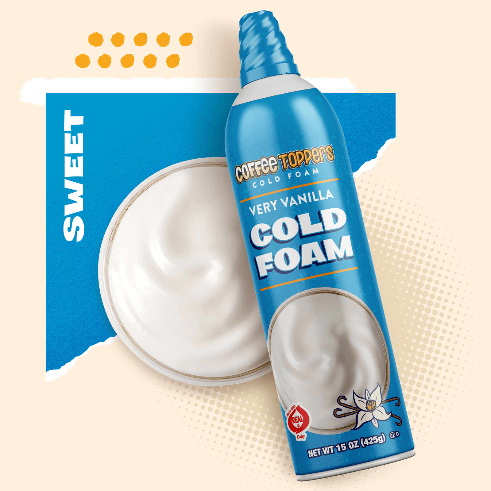 Coffee Toppers | Foam coffee cream toppers for lattes, mochas, sodas ...