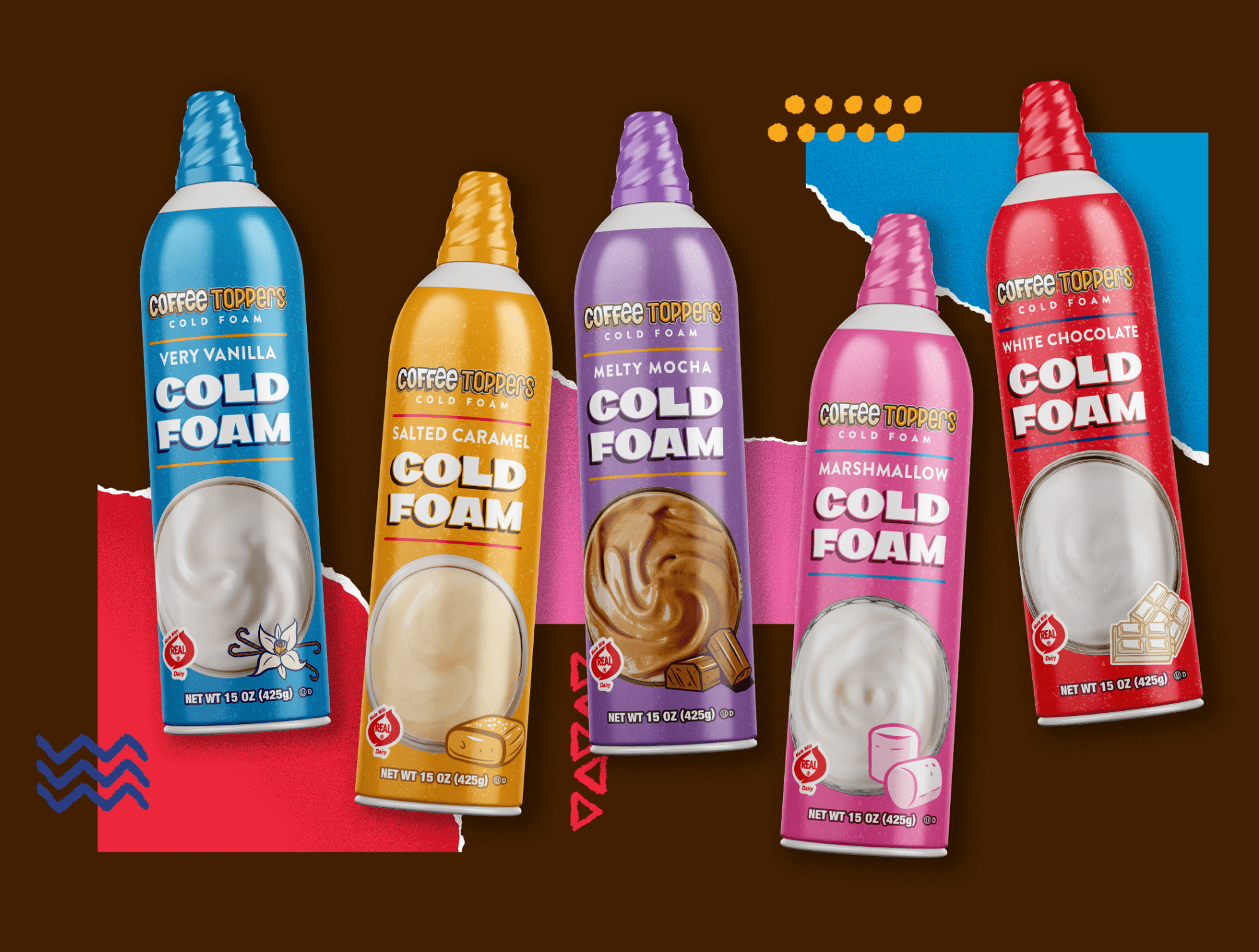 Coffee Toppers | Foam coffee cream toppers for lattes, mochas, sodas ...