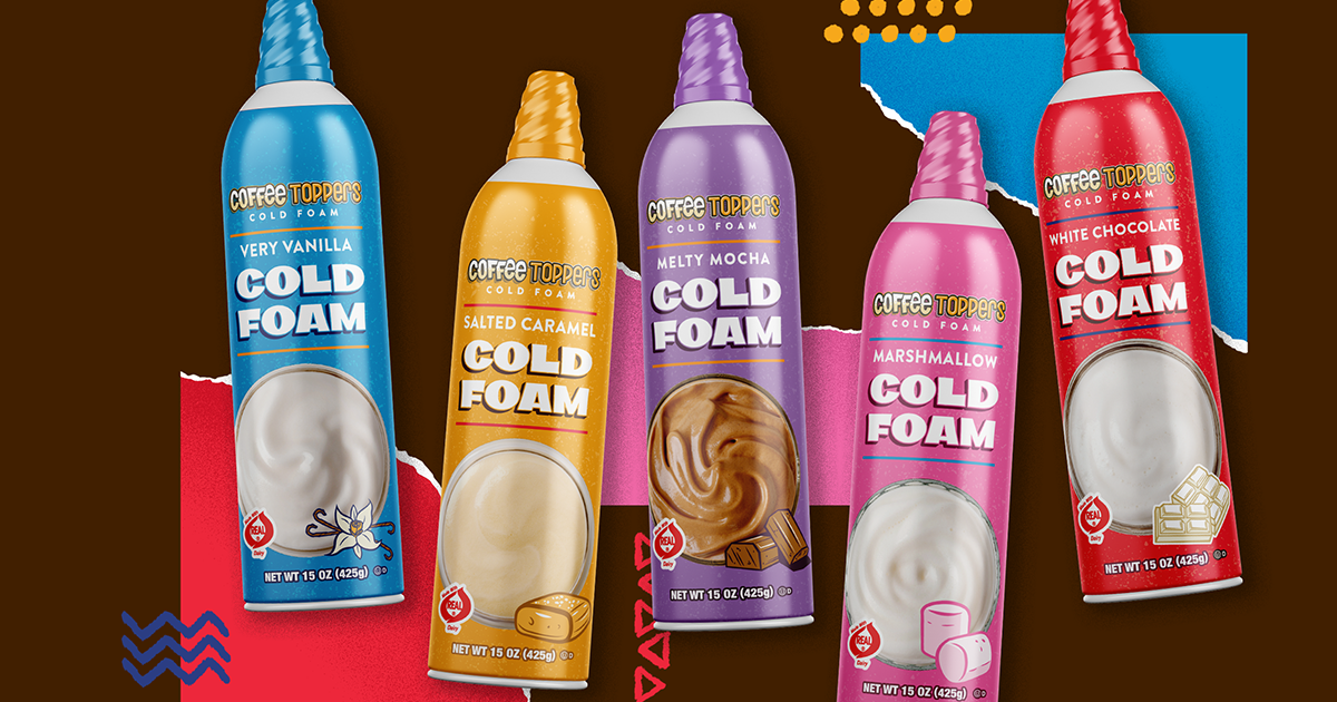 Coffee Toppers | Foam coffee cream toppers for lattes, mochas, sodas ...